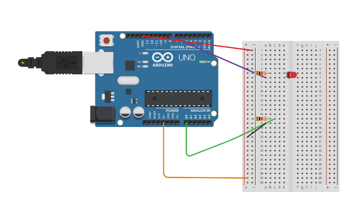Circuit design Sensor Cahaya adrian saputra hendrawan | Tinkercad