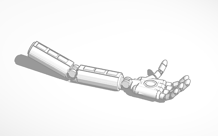 3D design synthetic arm v1 - Tinkercad