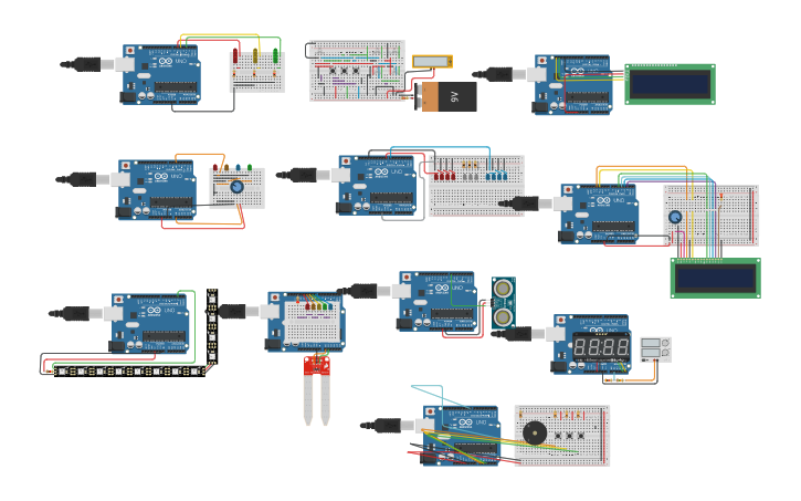Circuit Design Ardiuno Tinkercad