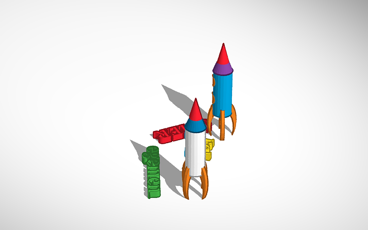 3D design Minecraft roket modu | Tinkercad