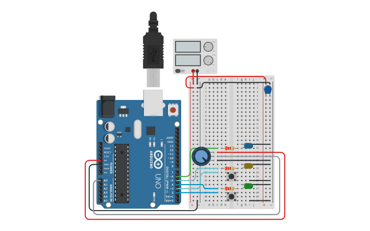 Circuit design Lab THM Part A Debugging LEDs only - Tinkercad