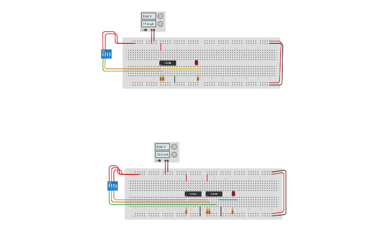 Circuit design LAB01 - Compuerta AND | Tinkercad