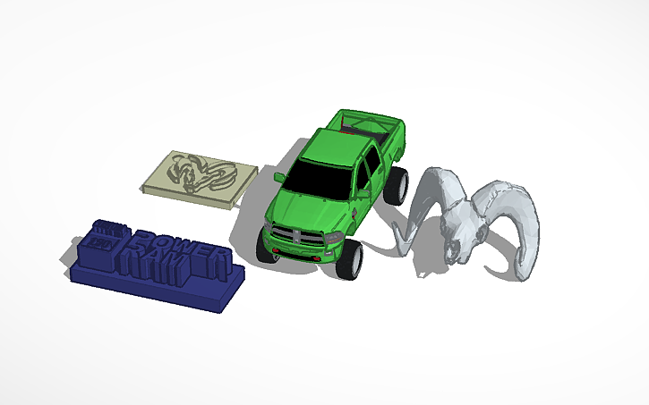 3D design Copy of Dodge Ram 1500 and logo pac | Tinkercad