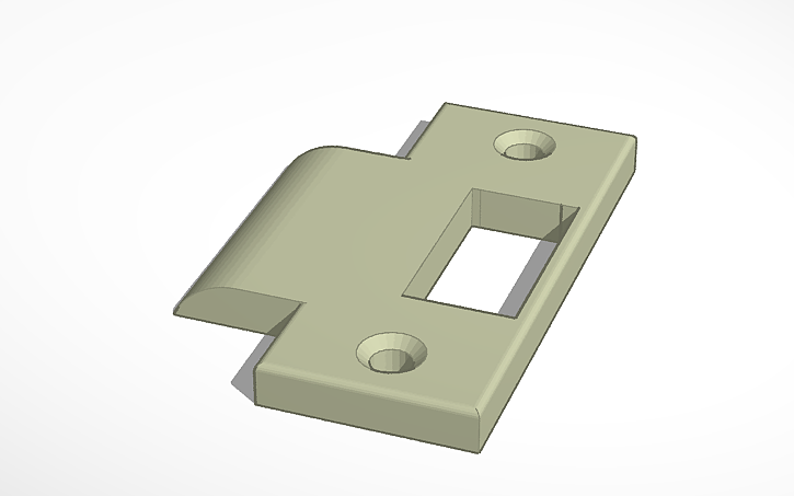 3D design Gate strike plate | Tinkercad