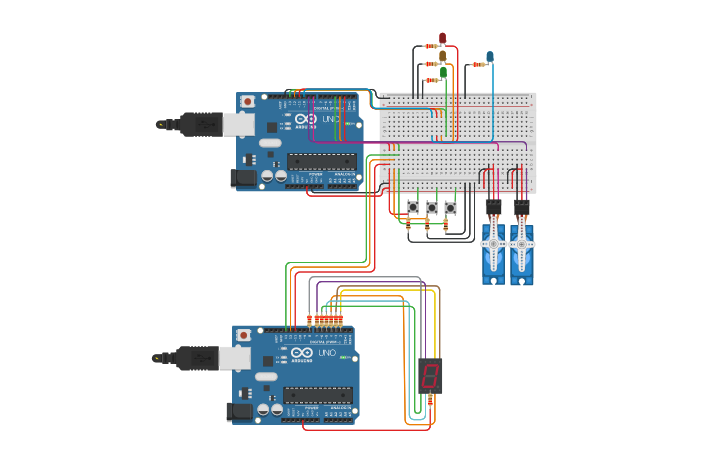 Circuit design Ascensor - Tinkercad