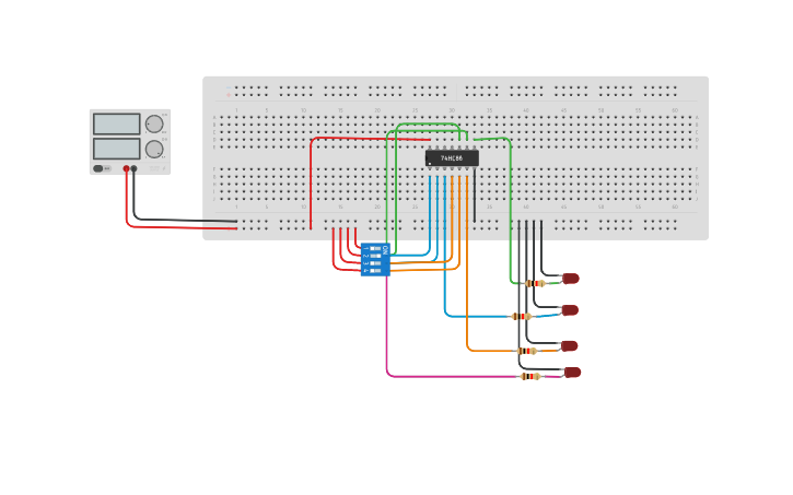 Circuit Design Binary To Gray Code Converter Tinkercad