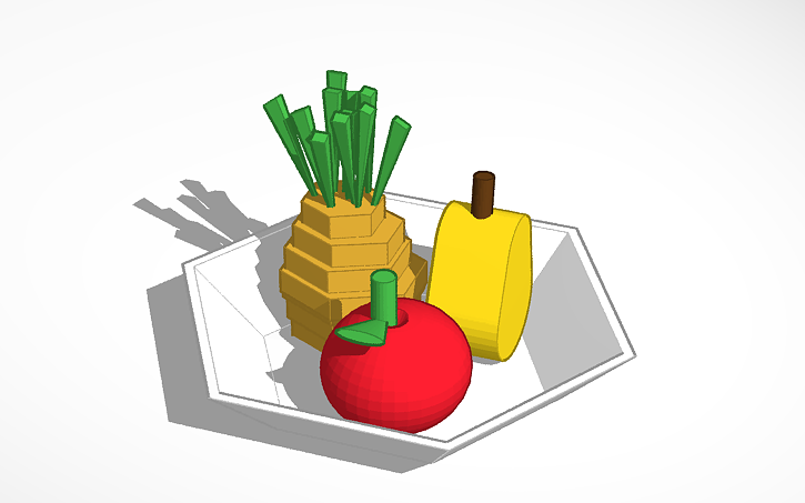 3D design Bowl of fruit - Tinkercad