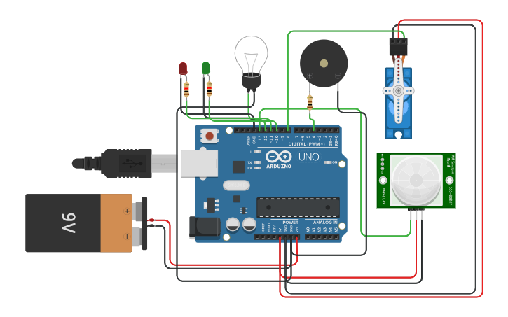 Circuit design UVC Disinfector | Tinkercad