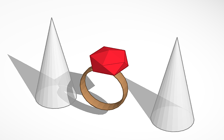 3D design Ruby ring | Tinkercad