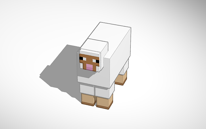 3D design Minecraft Sheep - Tinkercad