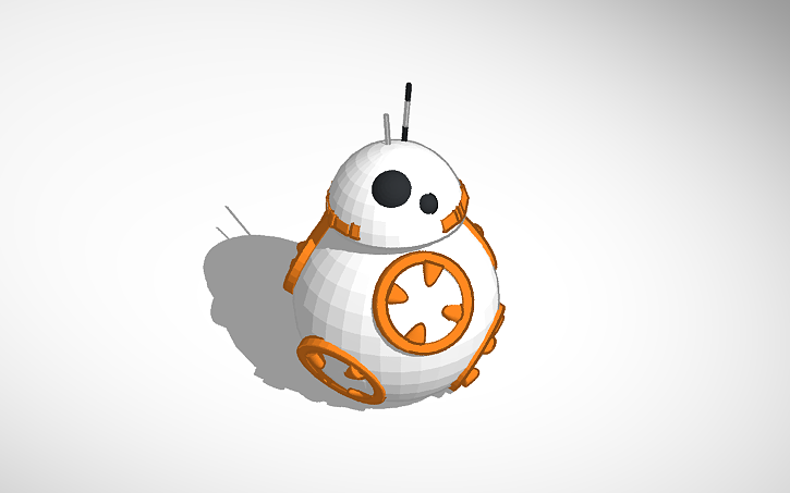 3D design BB8 - Tinkercad