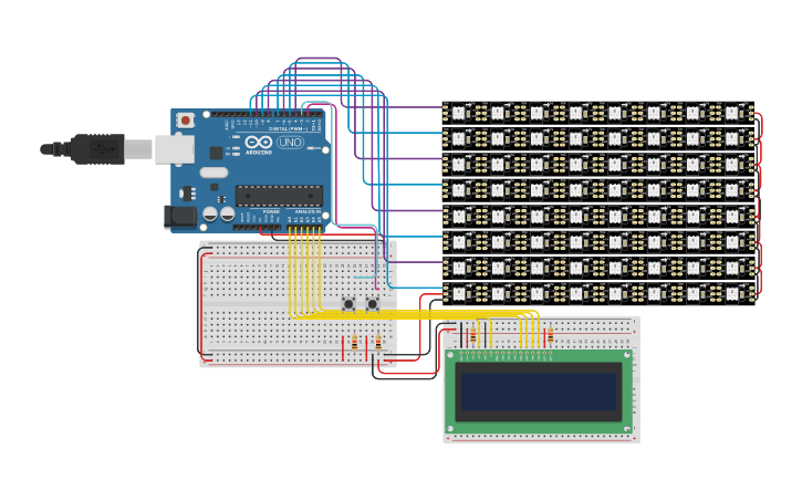 Circuit design Flappy Bird In Arduino - Tinkercad Circuit design Flappy Bird In Arduino - Tinkercad