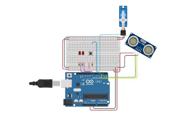 Circuit design Railway System - Tinkercad