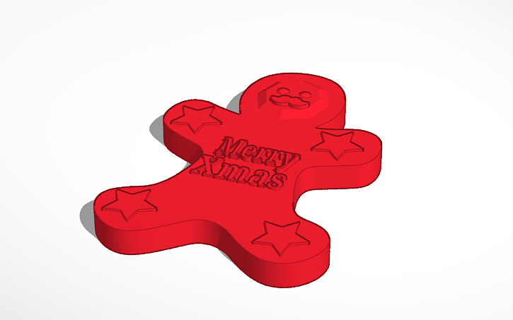 3D design Ginger Bread Man - Tinkercad