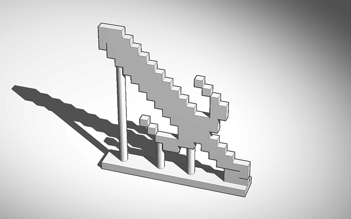 3d Design Custom Diamond Sword Tinkercad