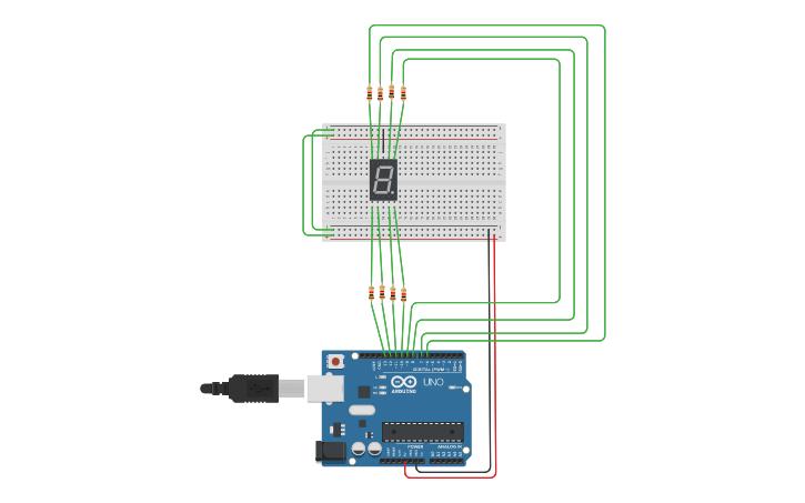 Circuit Design 7segexample Tinkercad 