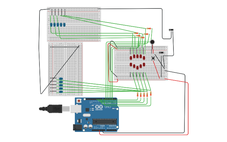 Circuit design Rotating LED STEM Research | Tinkercad