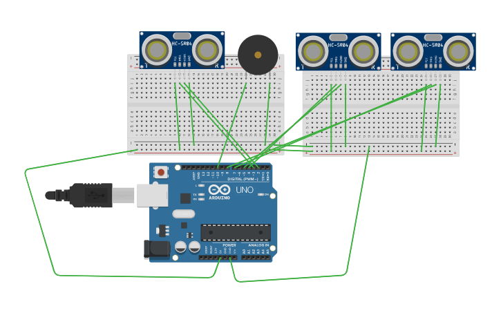 Circuit Design 3 Sensors Tinkercad