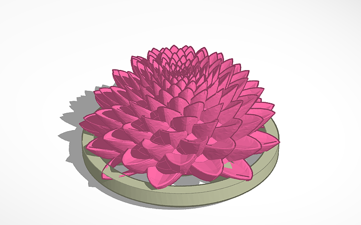 3D design poly lotus fidget spinner - Tinkercad