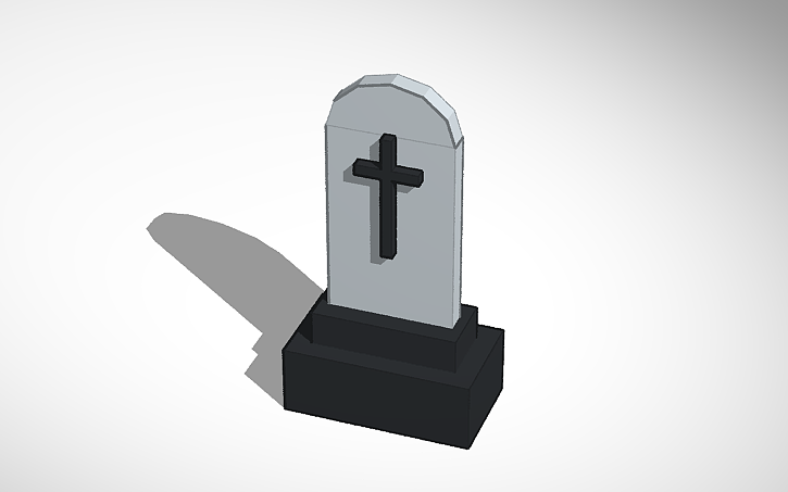 3D design Low Poly Grave - Tinkercad