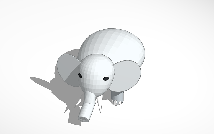 3D design Ellie the Elephant | Tinkercad
