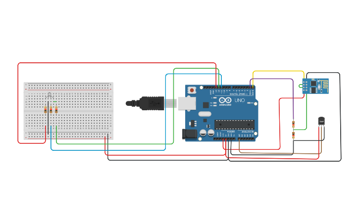 Circuit design IOT Mini Project - Tinkercad