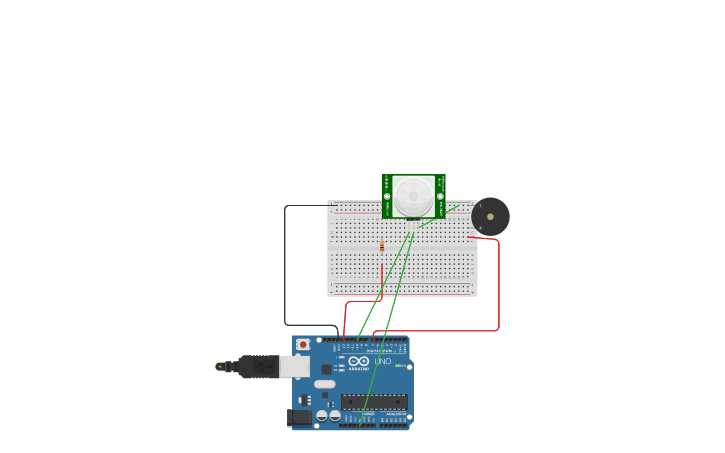 Circuit Design Buzzer With Led Tinkercad