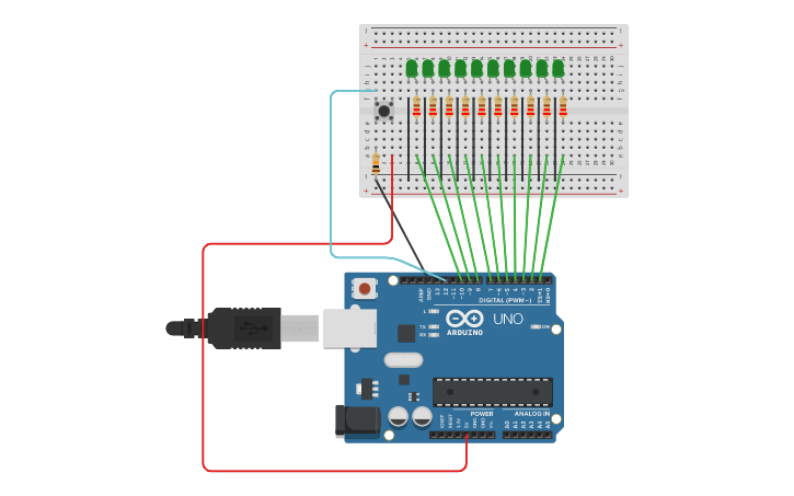 Circuit design Exercício 11 Vetor com uso de Leds [Prof.Cristiano ...