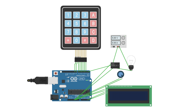Circuit design 04 Laboratory Exercise 1 - 4 x 4 Matrix Keypad - Tinkercad