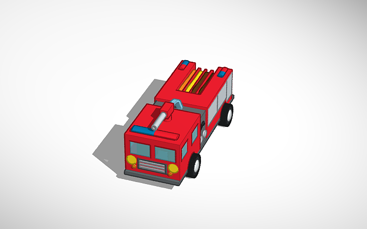 3D design fire truck - Tinkercad