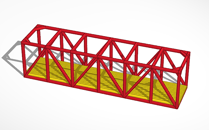 3D design Truss Bridge - Tinkercad