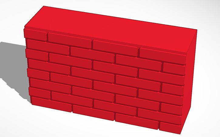 3D design brick wall - Tinkercad