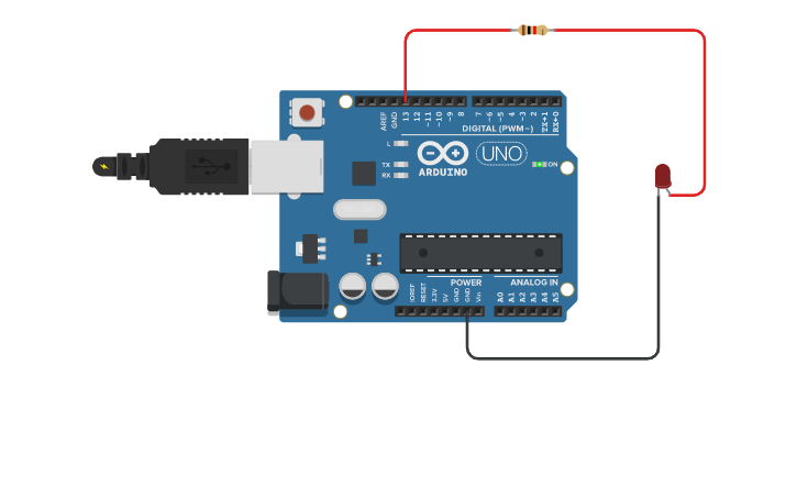 Circuit design uso del bucle For | Tinkercad