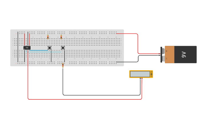 Circuit design bistable multivibrator - Tinkercad