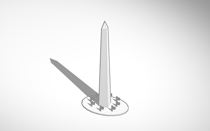 3D design Washington Monument - Tinkercad