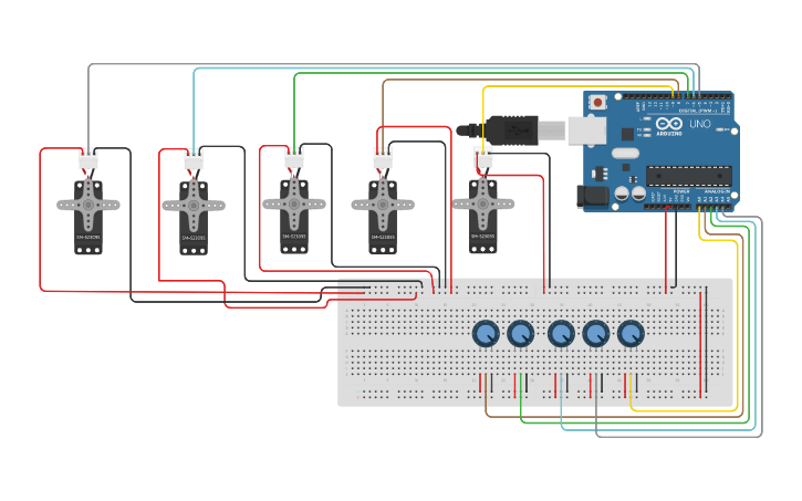 Circuit design Code servomoteur( à revoir) - Tinkercad
