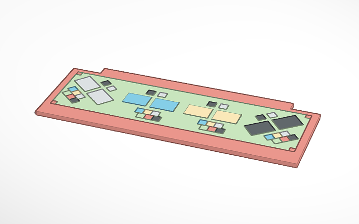 3D design joystick and button panel layout | Tinkercad