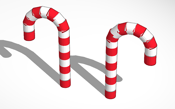 3D design Candy cane - Tinkercad