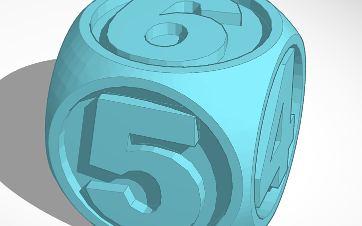 3D design Lesson: Die on the workplane result - Tinkercad