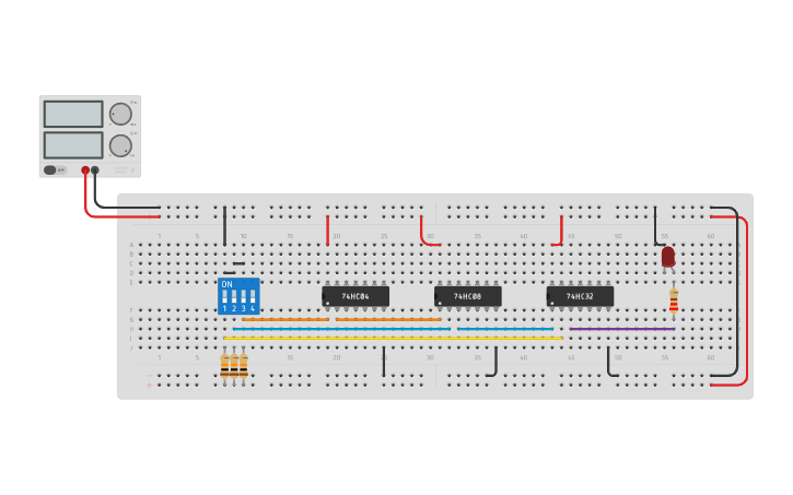 Circuit design Circuiti Combinatori - Tinkercad