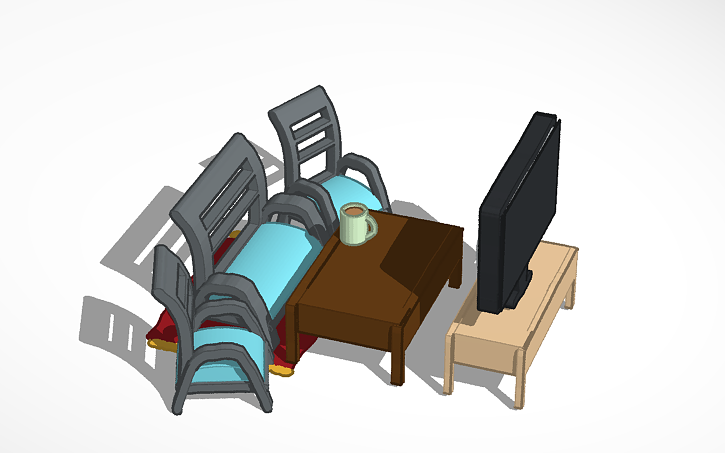 3d Design Living Room Tinkercad