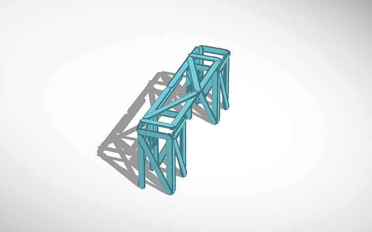 3D design estructura PUENTE palo polo - Tinkercad