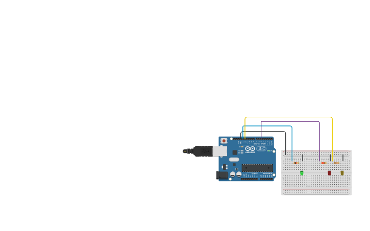 Circuit design Circuito LED Piscando Alternadamente - Tinkercad