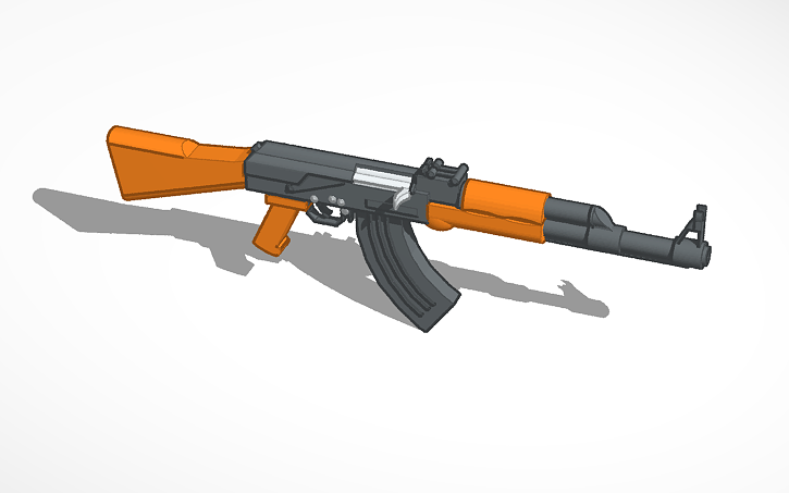 3D design AK-47 - Tinkercad