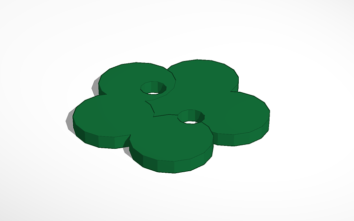 3D design flower-button | Tinkercad