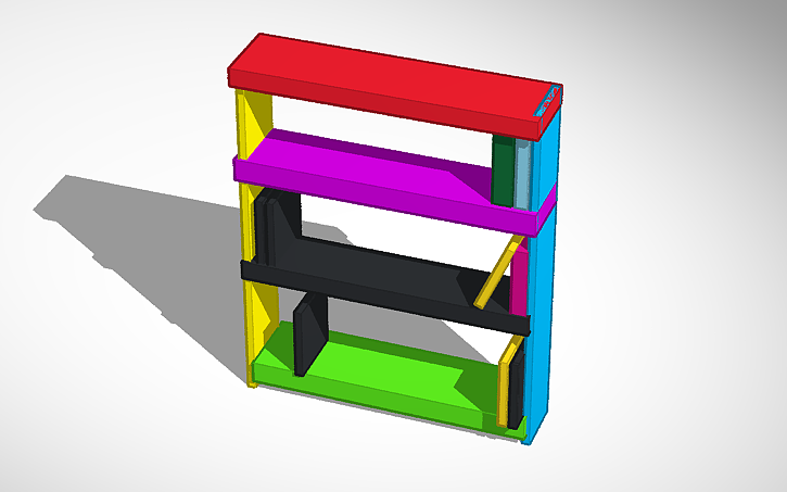 3D design Bookshelf - Tinkercad