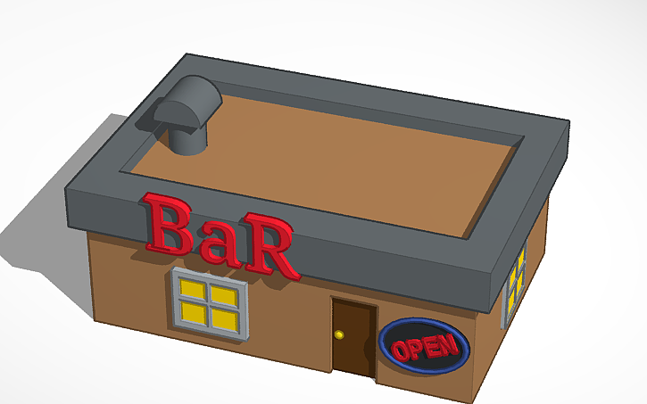 3D design Simple Bar Model - Tinkercad