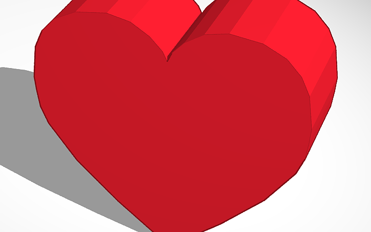 3D design heart cartoon | Tinkercad