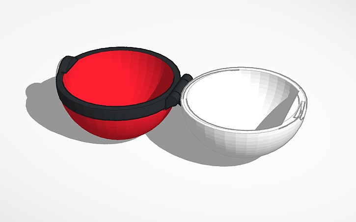 3D design Working Pokeball! - Tinkercad
