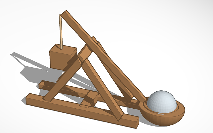 3D design Trebuchet - Tinkercad